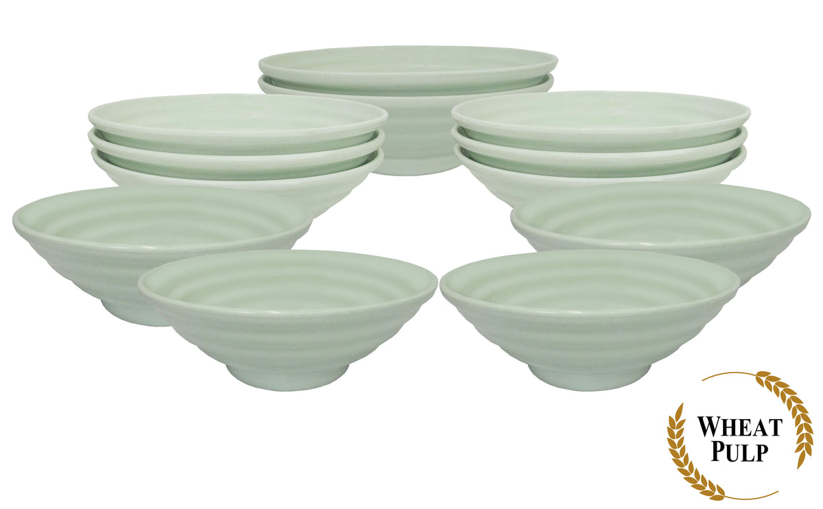 Nippon Ware 12-piece 6x2.25" Wheat Pulp Bowl Set